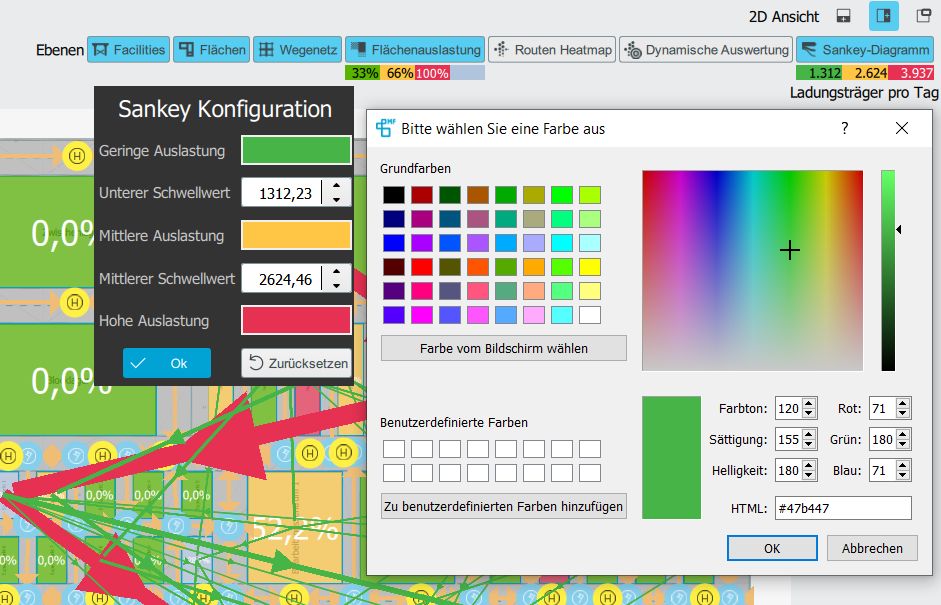 ipolog 4 Material Flow: Sankey-Diagramm – ipolog Hilfe